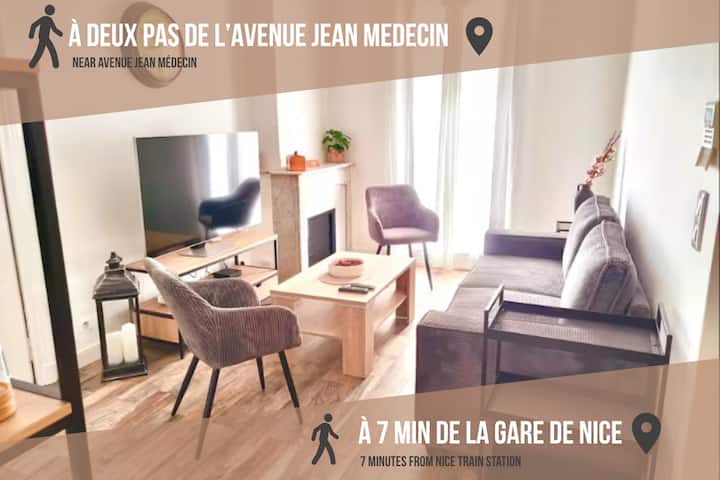 2 Chambres, Centre Nice Jean Médecin, Proche Gare - Nizza