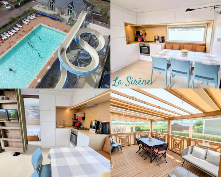 Mobil-home Cosy Grand Confort- Camping La Sirène - Hauteville-sur-Mer