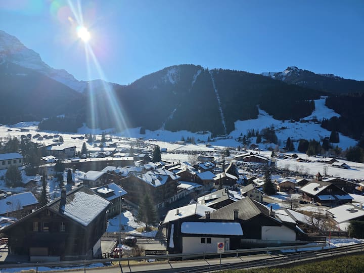 Appartement 60m2, 2 Chambres, Salon, 2 Balcons Sud - Les Diablerets