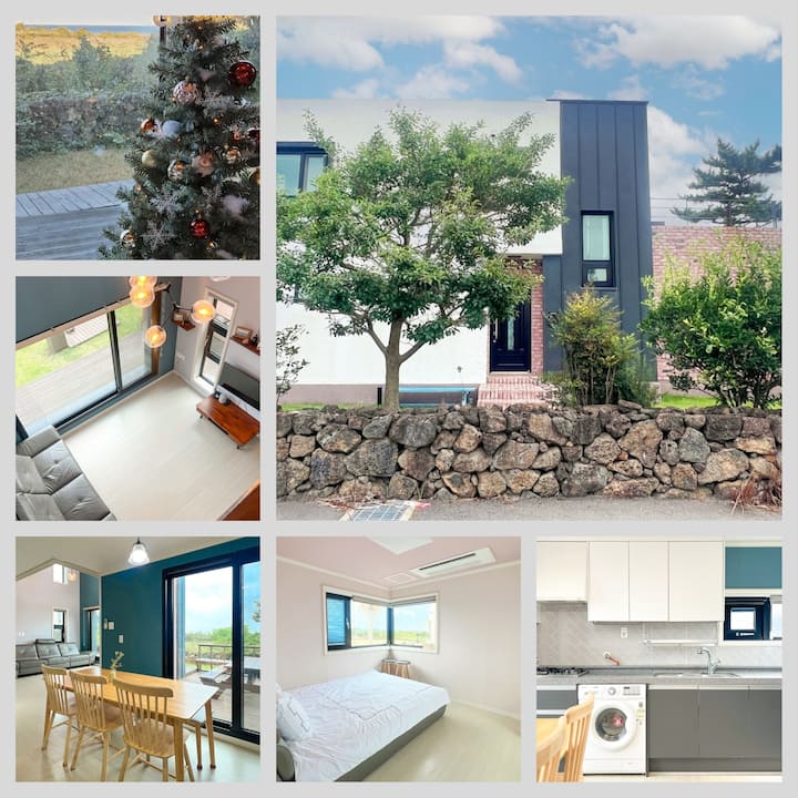 *크리스마스트리장식* 하루한팀,바다전망 프라이빗독채#일출일몰명소#깨끗한침구#연말특가 - Jeju-si