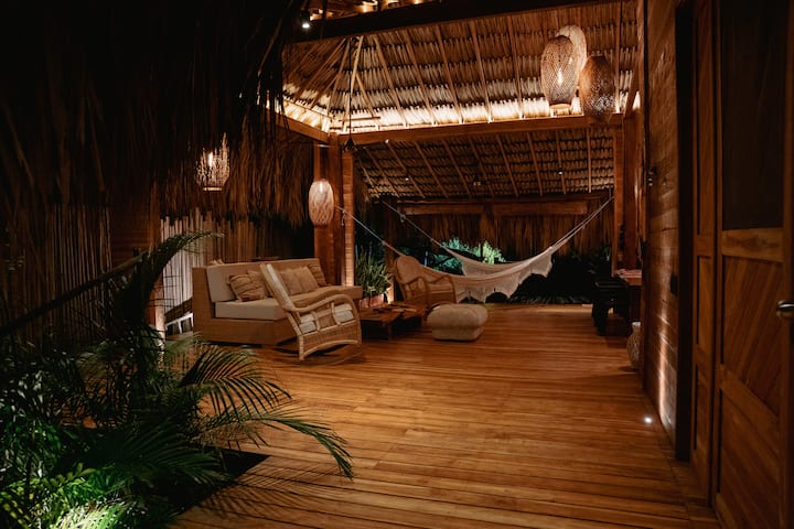 Casa El Manglar, Hermosa Cabaña En Madera Teca - San Onofre