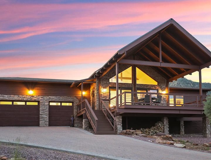 Luxe Cabin: 4bd, Hot Tub, Mtn View, Forest Privacy - Strawberry, AZ