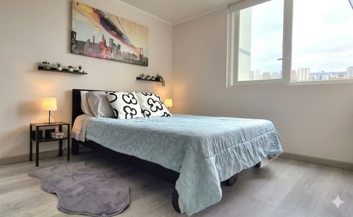 Acogedor Depto. Full Equipado Y Estacionamiento - El Bosque, Chile