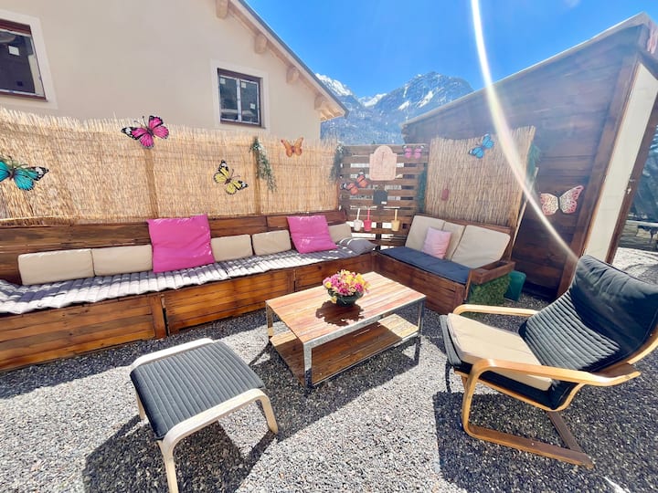 Studio 5pers Jardin, Trampoline,
Pétanque, Soleil - Briançon