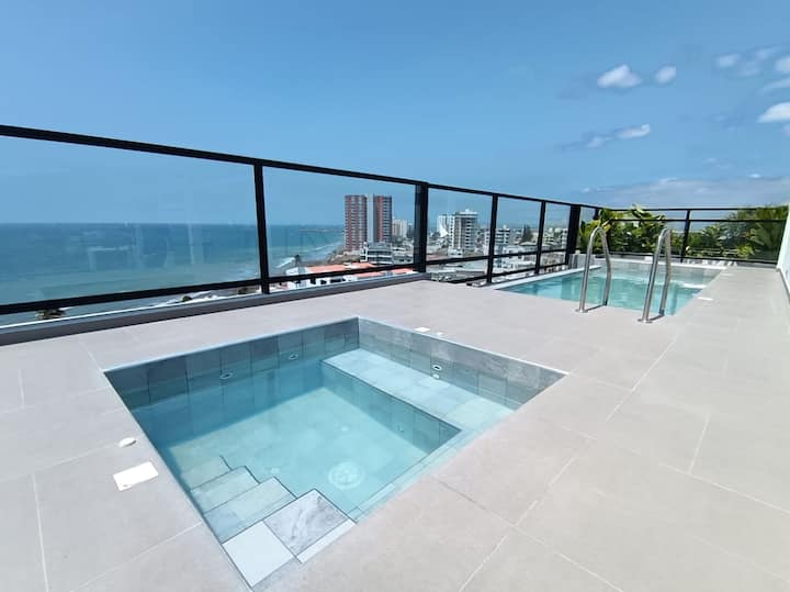 Departamento Con Vista Al Mar Piscina Y Jacuzzi - Manta