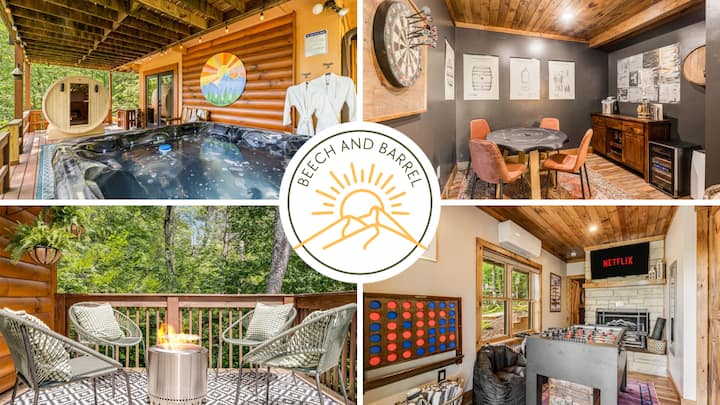 Beech & Barrel *5 Mn To Ski*hottub*sauna*speakeasy - Beech Mountain, NC