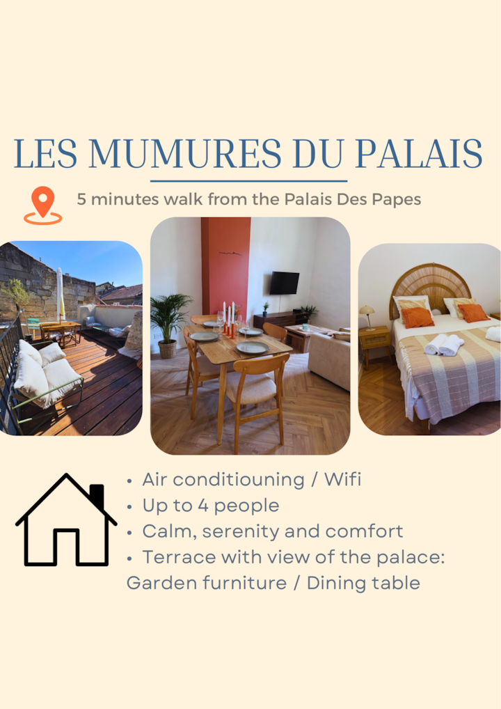 Murmures Du Palais - Terrasse Vue Palais Des Papes - Avignon