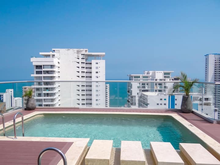 Apto Chic Con Ac 3 Hab 2 Baños Cerca Al Mar - Cartagena