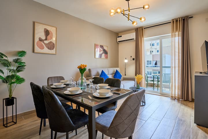 Modern 2br Flat 8 Mins Walk To Promenade - Malta