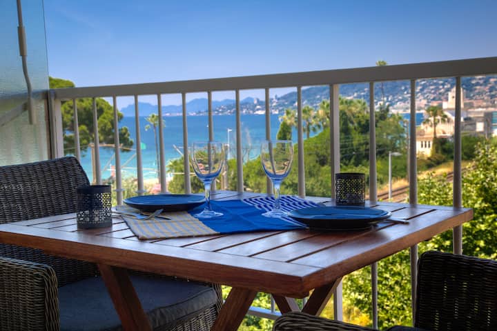 Juans Les Pins Studio Vue Mer Idéal Pour Amoureux - Antibes