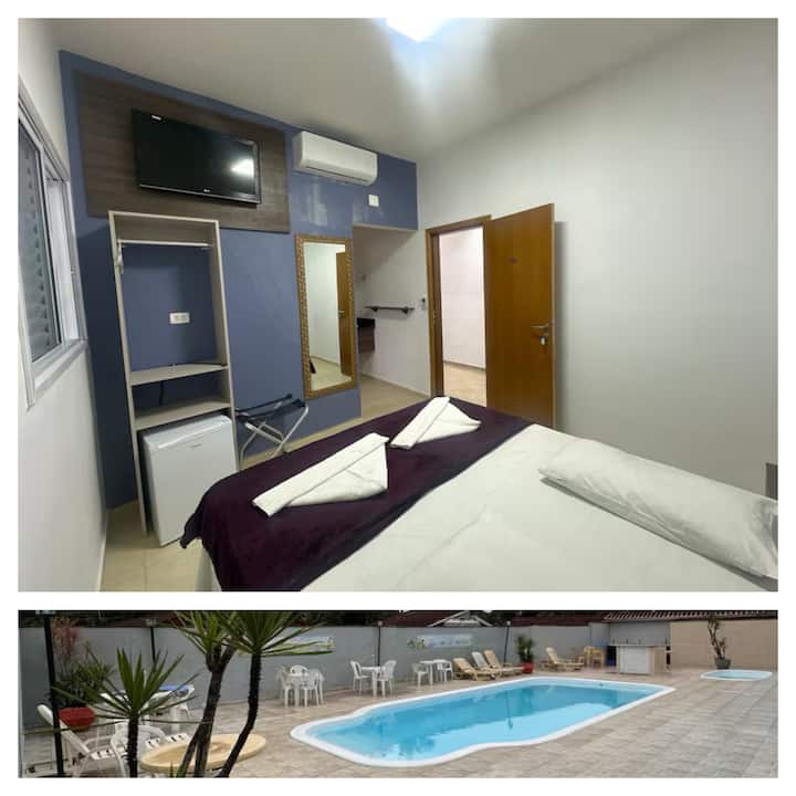 104 – 180m Praia Enseada, Ar, Frigobar, Enxoval - Ubatuba