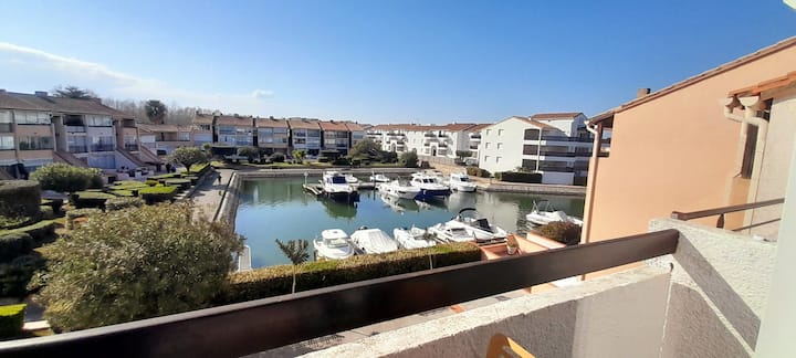 T2 Climatisé Avec Vue Marina – Parking Privé - Saint-Cyprien