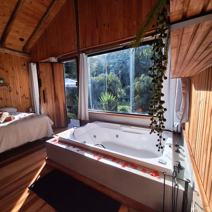 Cabana Cedro - Banheira E Lareira - Santo Antônio do Pinhal