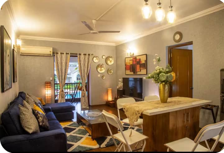 Jazzbythepool:luxurypoolviewapt - Goa