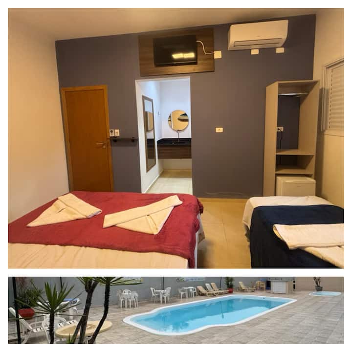 115 – 180m Praia Enseada, Ar, Frigobar, Enxoval - Ubatuba