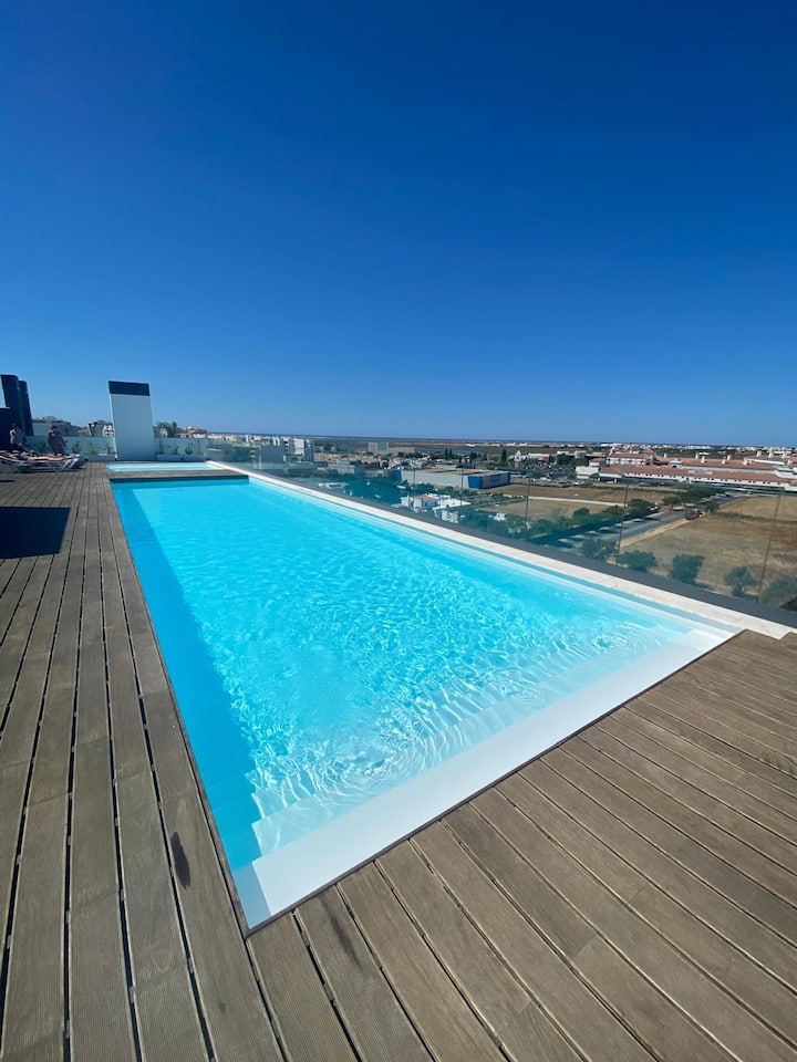 Faro Vue Mer Jacuzzi Et Piscine Sur Le Toit - Faro