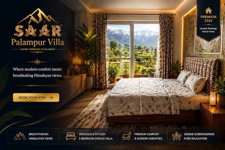 Saar Palampur Villa | 5-bhk | Dhauladhaar View - Palampur