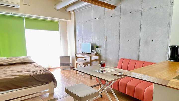 F503【new Open!駅徒歩5分!最大4名 人気の白石エリア Wi-fi エアコン Ev】 - 江別市