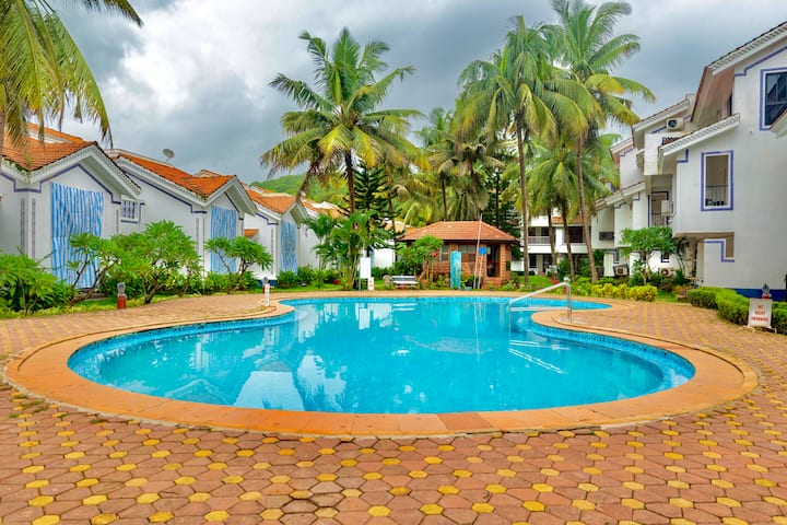 Tropical Stylish 2bhk With Terrace Near Anjuna Goa - Goa