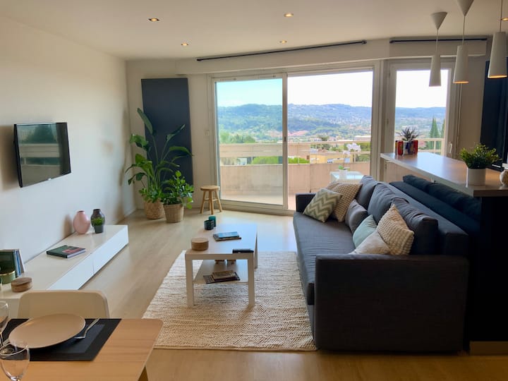 Bel Appartement 3 Pièces Avec Piscine Et Tennis - Grasse