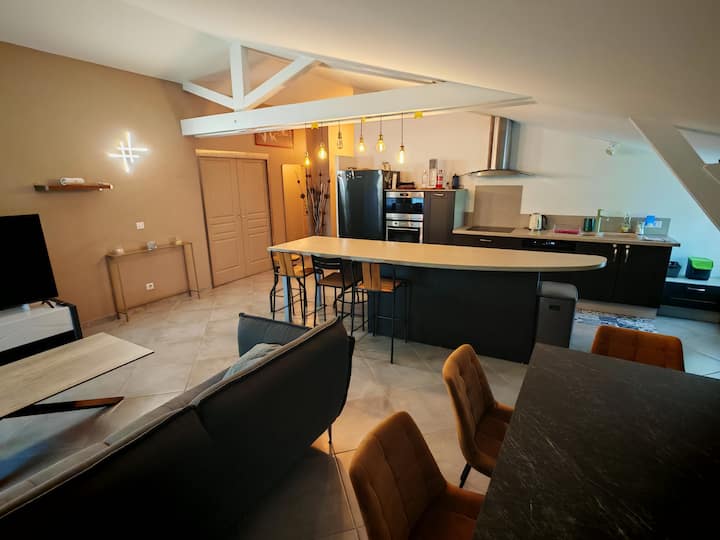 Grand Appart 110m2, 2 Ch, Clim, Parking - Valence