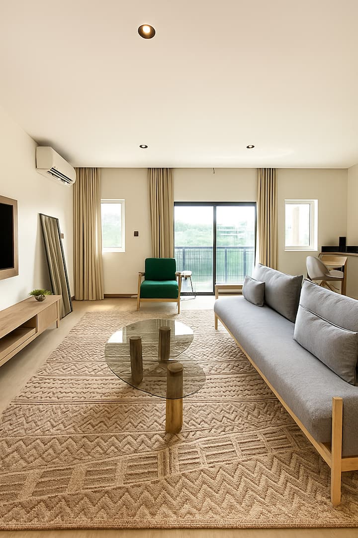 Bright Cozy 1br W/ Balcony & Full Kitchen In Abuja - Abuja