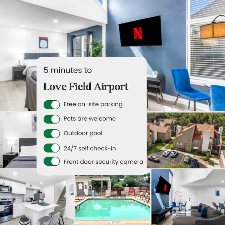 À 5 Min De Love Field | Résidence Sécurisée Avec Gardien | 2 Chambres | Parking - Dallas, TX