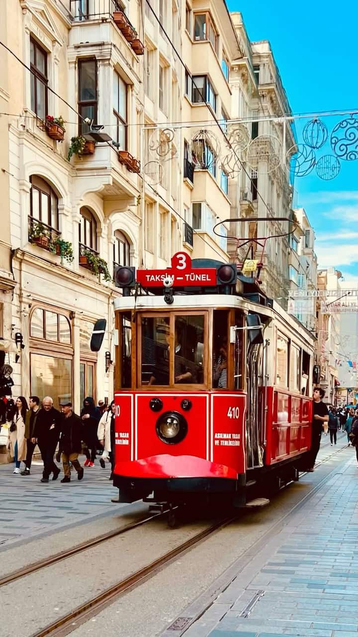 Taksim Ground Floor · 3br · Living Room · Kitchen - Istanbul