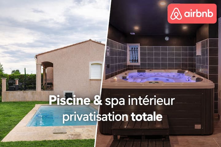 Villa Spa Intérieur & Piscine Privée – 10 Pers - Alès