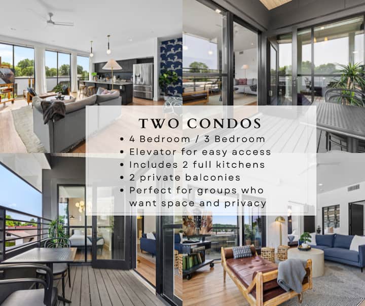 2 Condos-8 Min To Broadway-balcony-5 King Beds - Nashville, TN