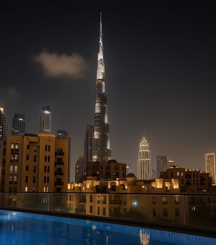 Downtown Escape • Poolside Burj Khalifa View - Dubái