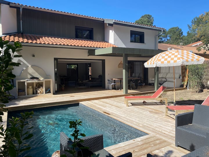 Todo Baïnes, 3min à Vélo De L'océan, Lac Et  Golf - Seignosse