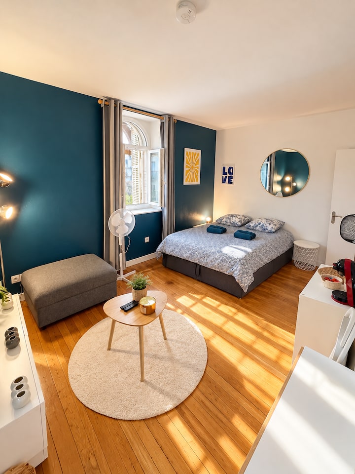Le Nid Bleu  Studio Cosy Au Cœur Du Centre Ville - Côte-d'Or