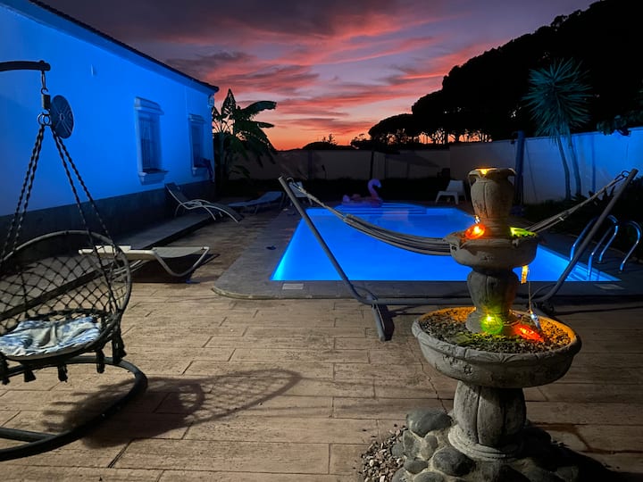 Chalet Con Piscina, A 10 Min Andando De La Playa - Novo Sancti Petri