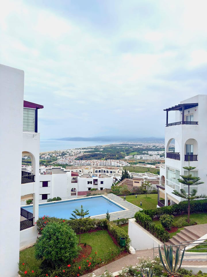 Bella Vista | Pool & Sea View,100 Mb Wi-fi Netflix - Morocco