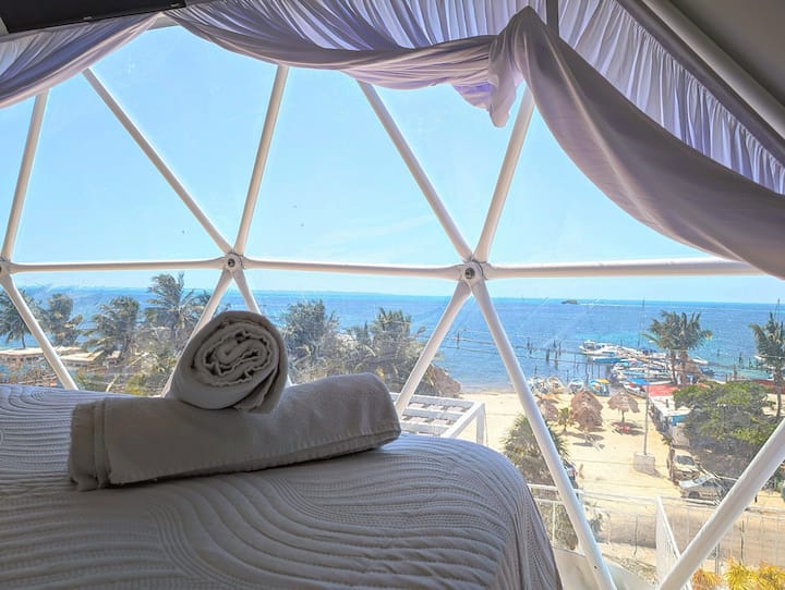 Beach-front Dome Oceanview | Sunrise | Near Ferry - Cancún