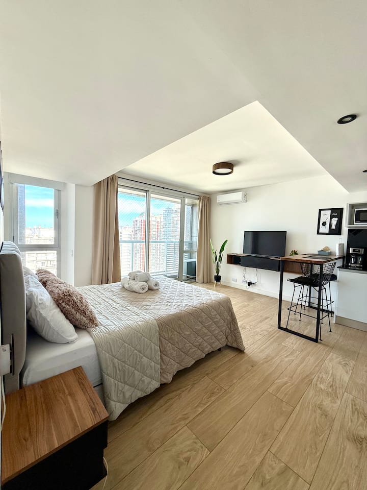 Mardelsuites - Modern Studio, Parking, Pool - Mar del Plata