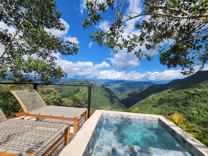 Cabaña En La Montaña Con Jacuzzi Y Vista Al Valle. - Chía