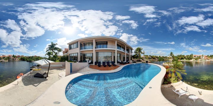 Lagoon Front 3 Bdr Villa At Pa - Puerto Aventuras