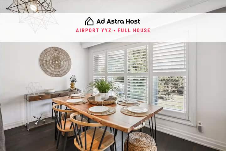 Bright 3-br House | Family Home & Parking | Yyz - Mississauga