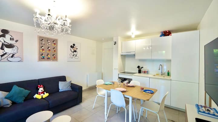 Cocon Disney - Appartement Avec Terrasse, 5 Pers - Montévrain