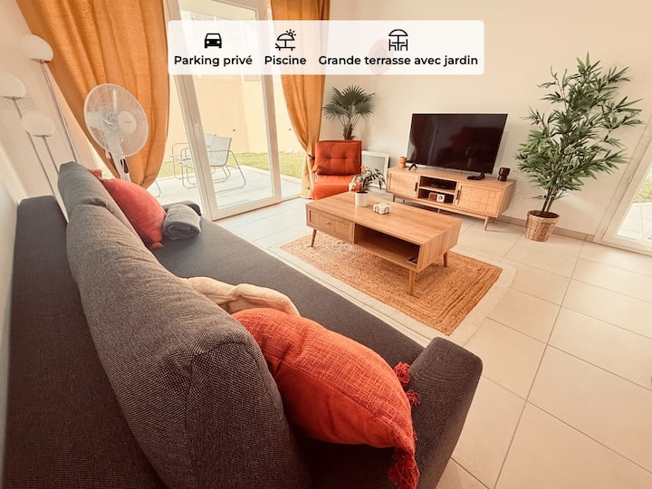 T2 Neuf Cosy : Terrasse, Jardin & Parking - Le Lavandou