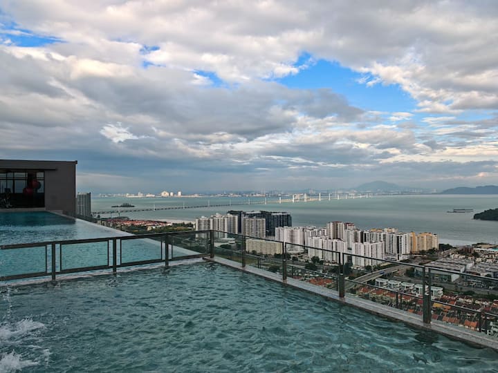 Luxury 3br With Sea & City View | 5 Min Airport - Bayan Lepas