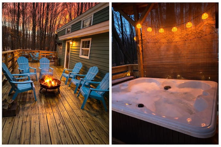 Luxury Modern Retreat/covered Hottub/firepit - Pocono Mountains, PA