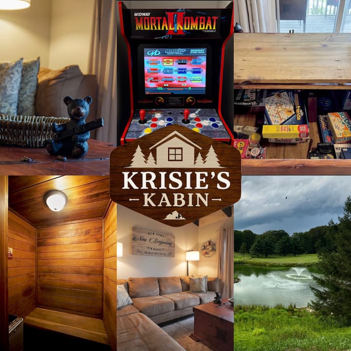 Krisie's Kabin - Private Sauna, Pond View, Games - Poconos, PA