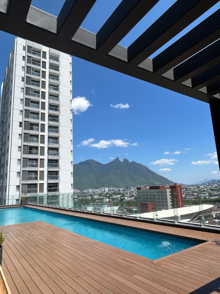 Glamorous New Aptv8 Kingsize W/pool + Parking +Gym - Monterrey