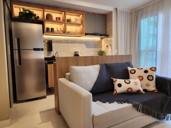 Entre Praias E Eventos | Studio Com Piscina - Brezilya