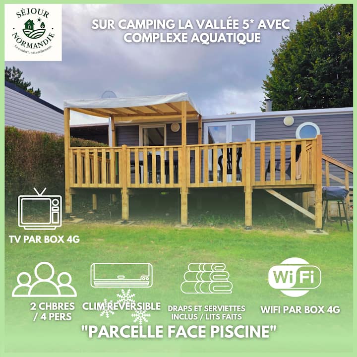 Mh 4 Pers 2 Ch Face Piscine Camping 5* Houlgate - Houlgate