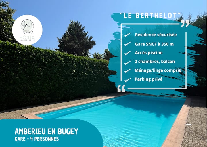 Le Berthelot_résidence Avec Piscine_gare Sncf - Lac bleu - Ambérieu-en-Bugey