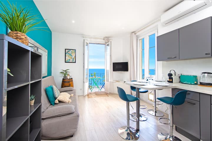 T2 Cosy Promenade Des Anglais - Sublime Vue Mer - ibis budget Nice Californie Lenval